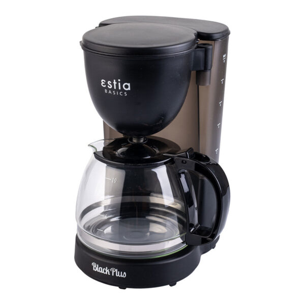 ESTIA ΚΑΦΕΤΙΕΡΑ ΦΙΛΤΡΟΥ BLACK PLUS ΠΛΑΣΤΙΚΗ 750w ΜΕ ΓΥΑΛΙΝΗ ΚΑΝΑΤΑ 1 ...