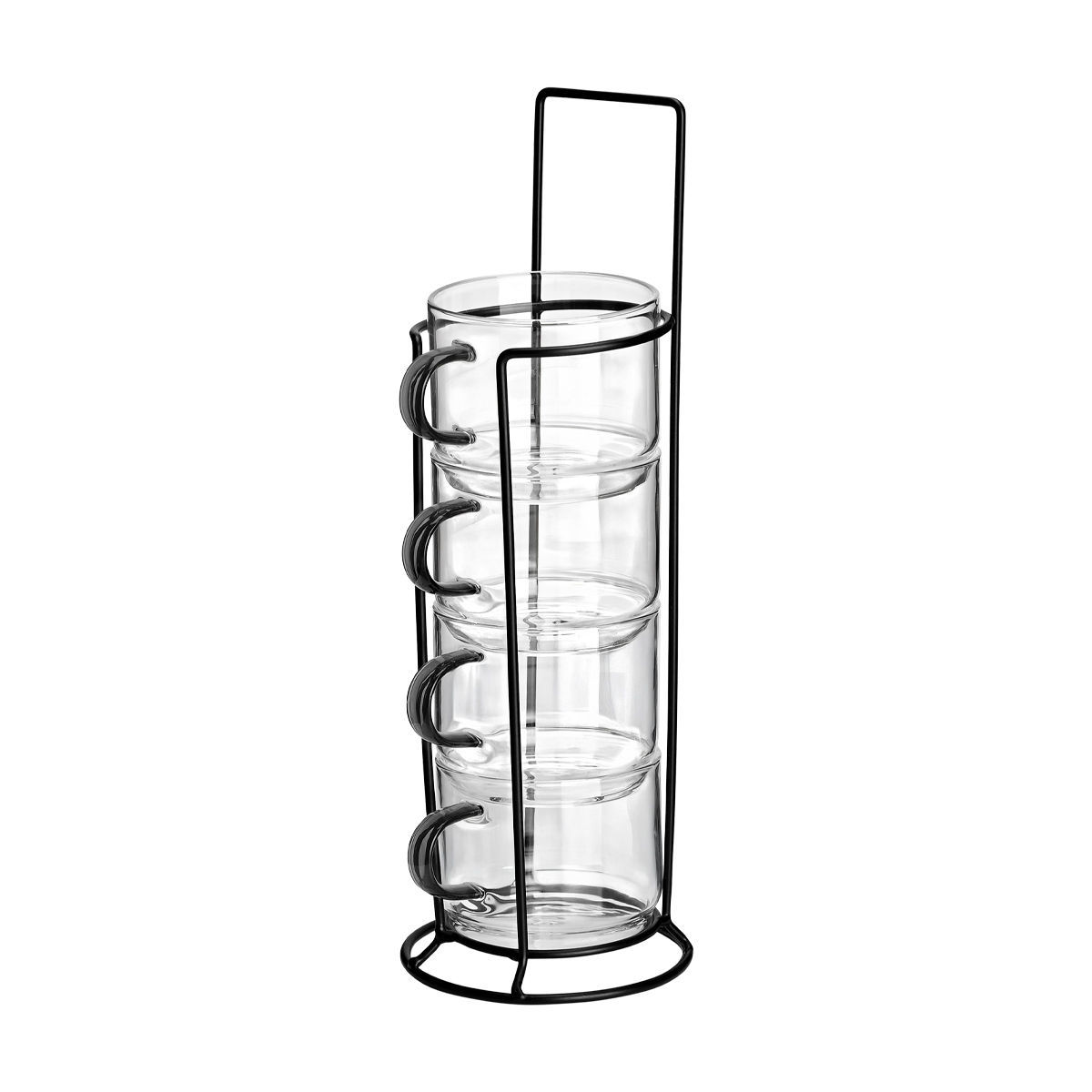 ESTIA ΚΟΥΠΕΣ ΓΥΑΛΙΝΕΣ ΜΕ ΜΕΤΑΛΛΙΚΗ ΒΑΣΗ ΣΕΤ 4x210ml - Sandglass.gr by ...