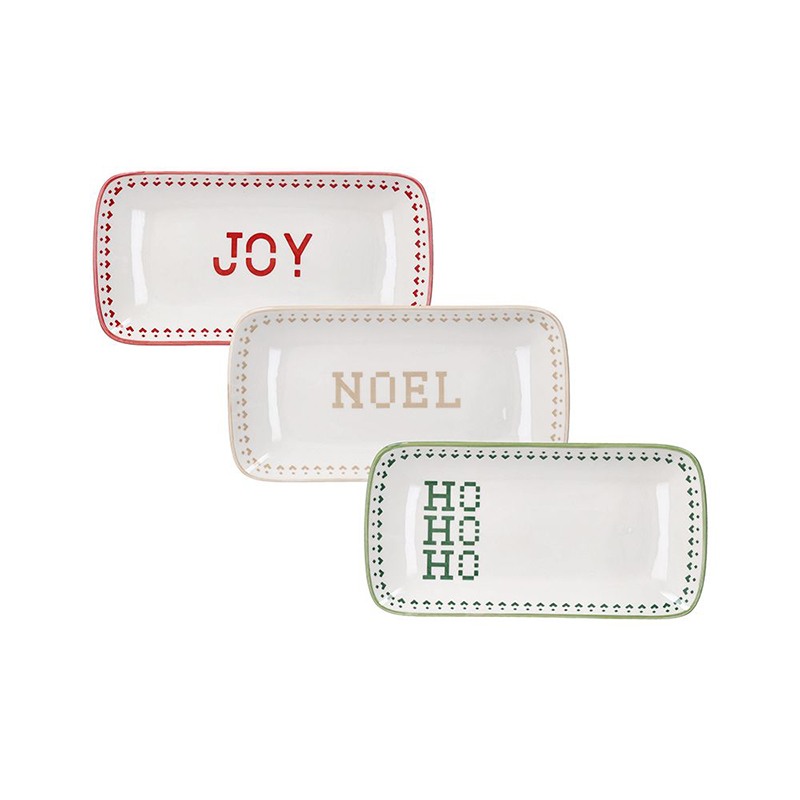 ΟΡΘΟΓΩΝΙΑ ΠΙΑΤΕΛΑ JOY-NOEL-HOHOHO 22X11ΕΚ - Sandglass.gr by Ammos & Gyali